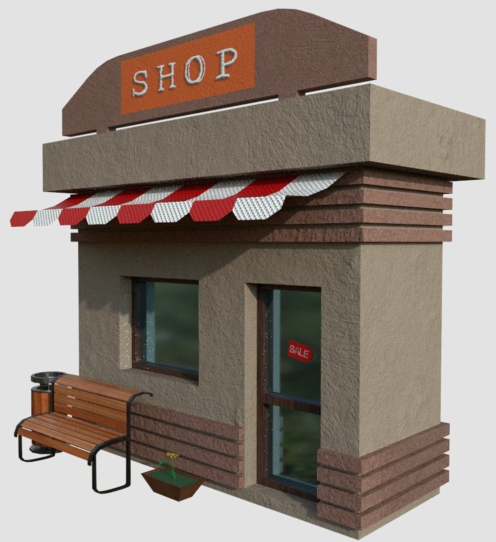 3D Cartoon Shop - TurboSquid 1527579