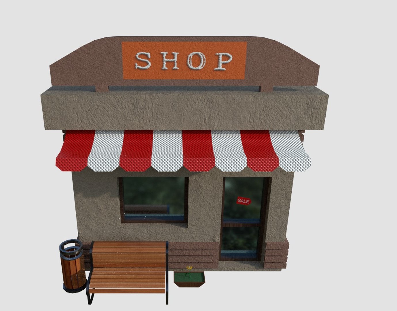 3D Cartoon Shop - TurboSquid 1527579