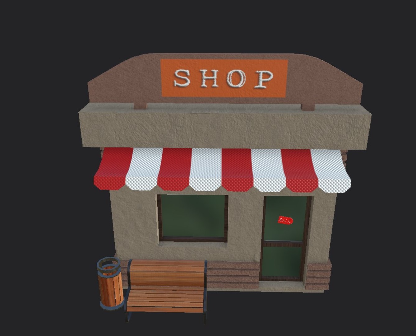 3D Cartoon Shop - TurboSquid 1527579
