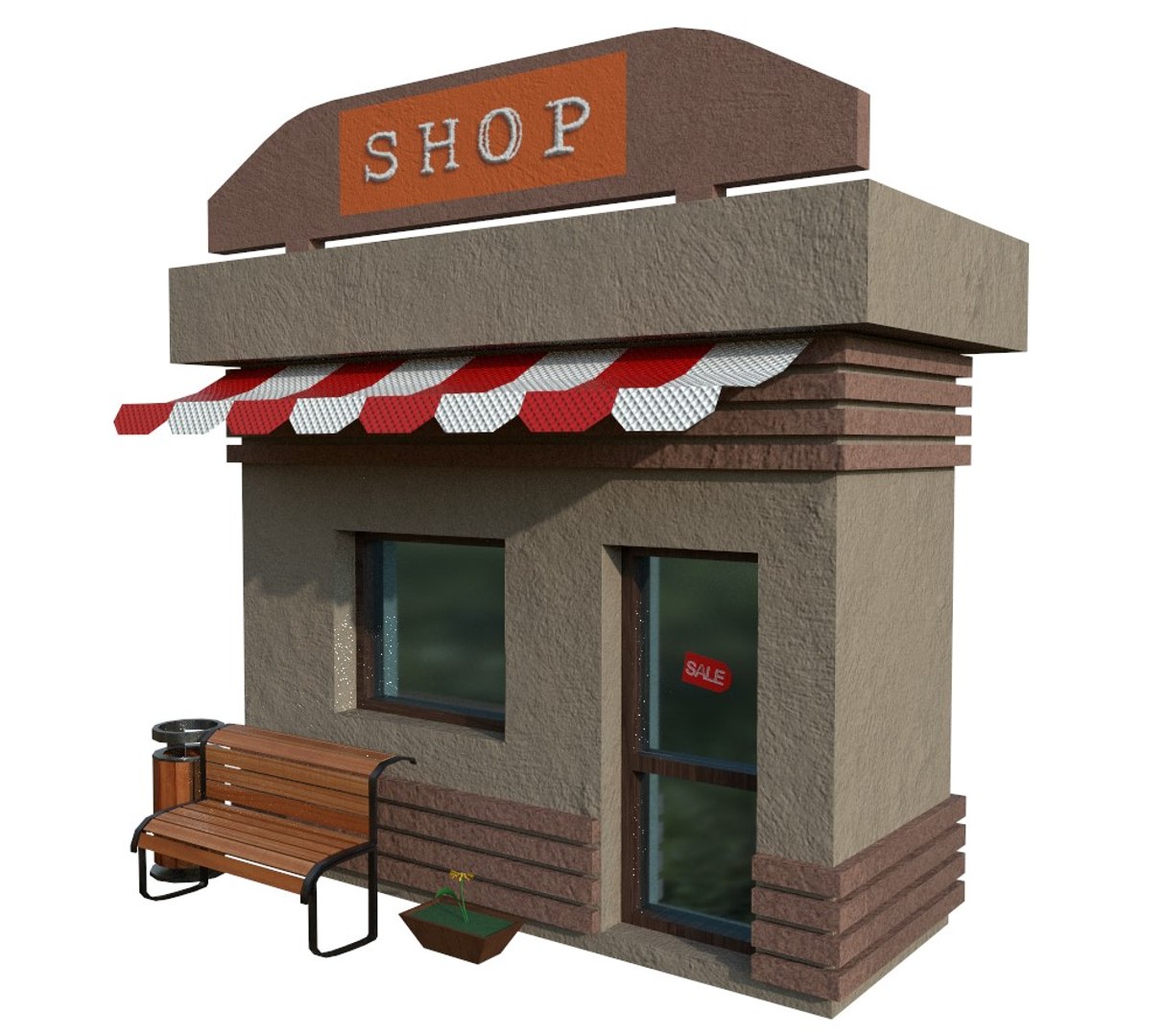3D Cartoon Shop - TurboSquid 1527579