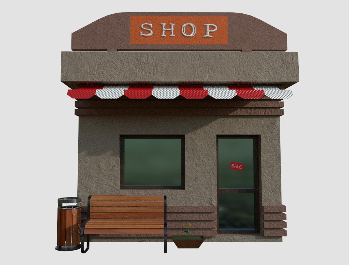 3D Cartoon Shop - TurboSquid 1527579