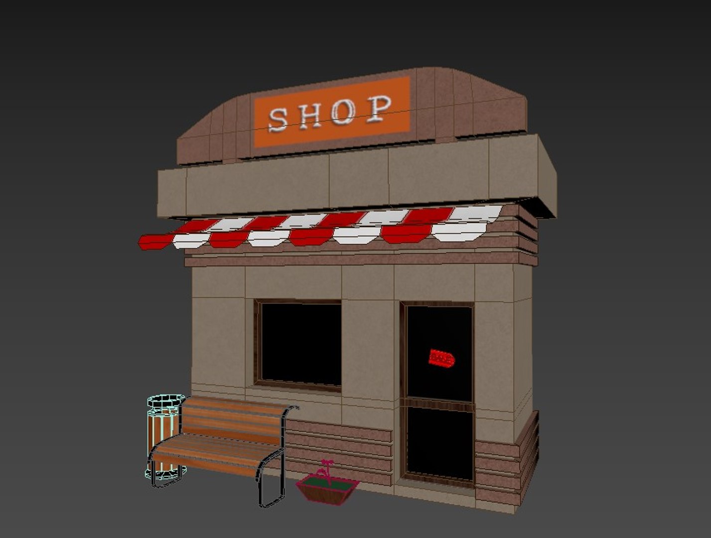 3D Cartoon Shop - TurboSquid 1527579