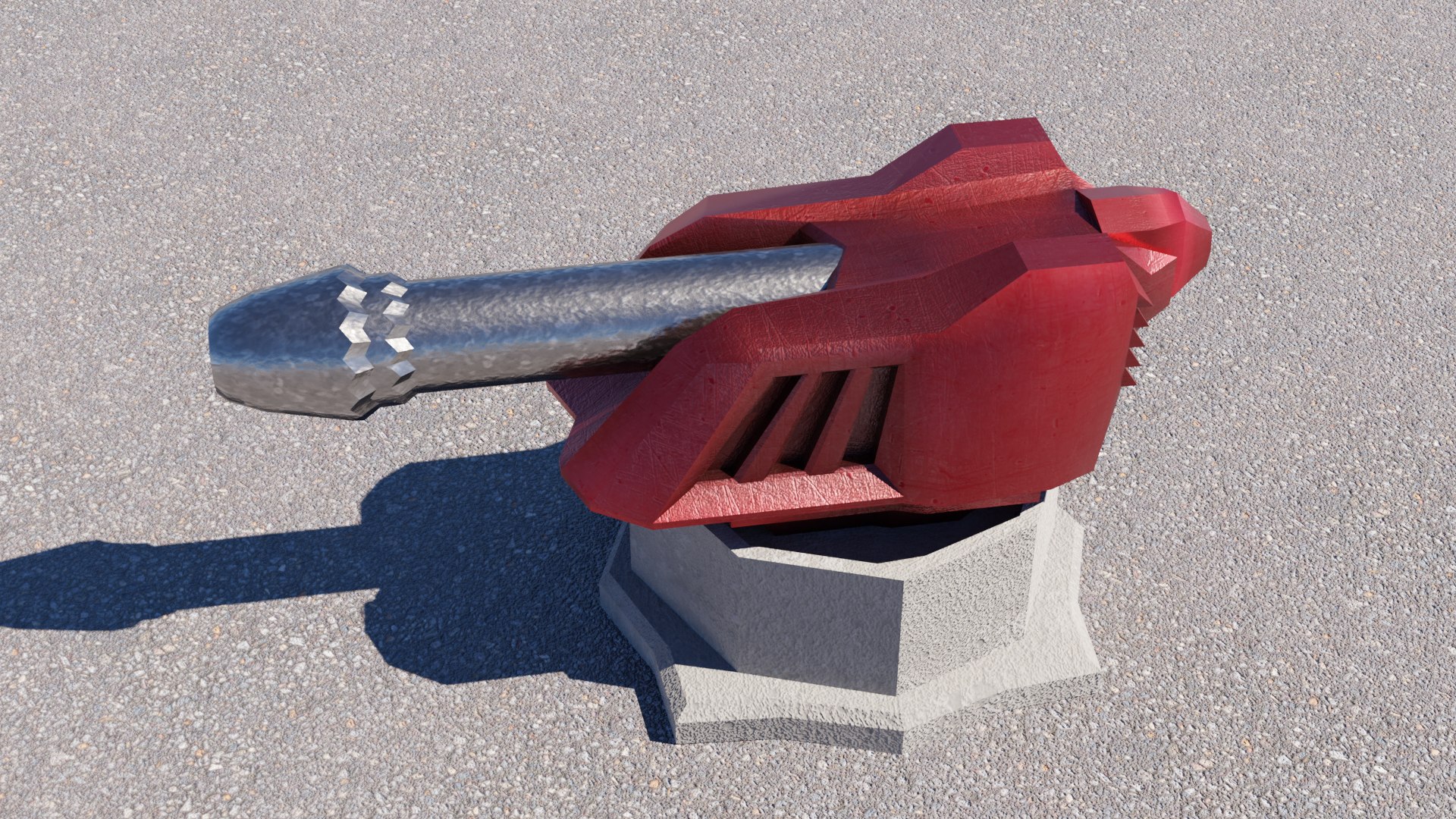 3D Heavy Canon Turret Model - TurboSquid 1653052