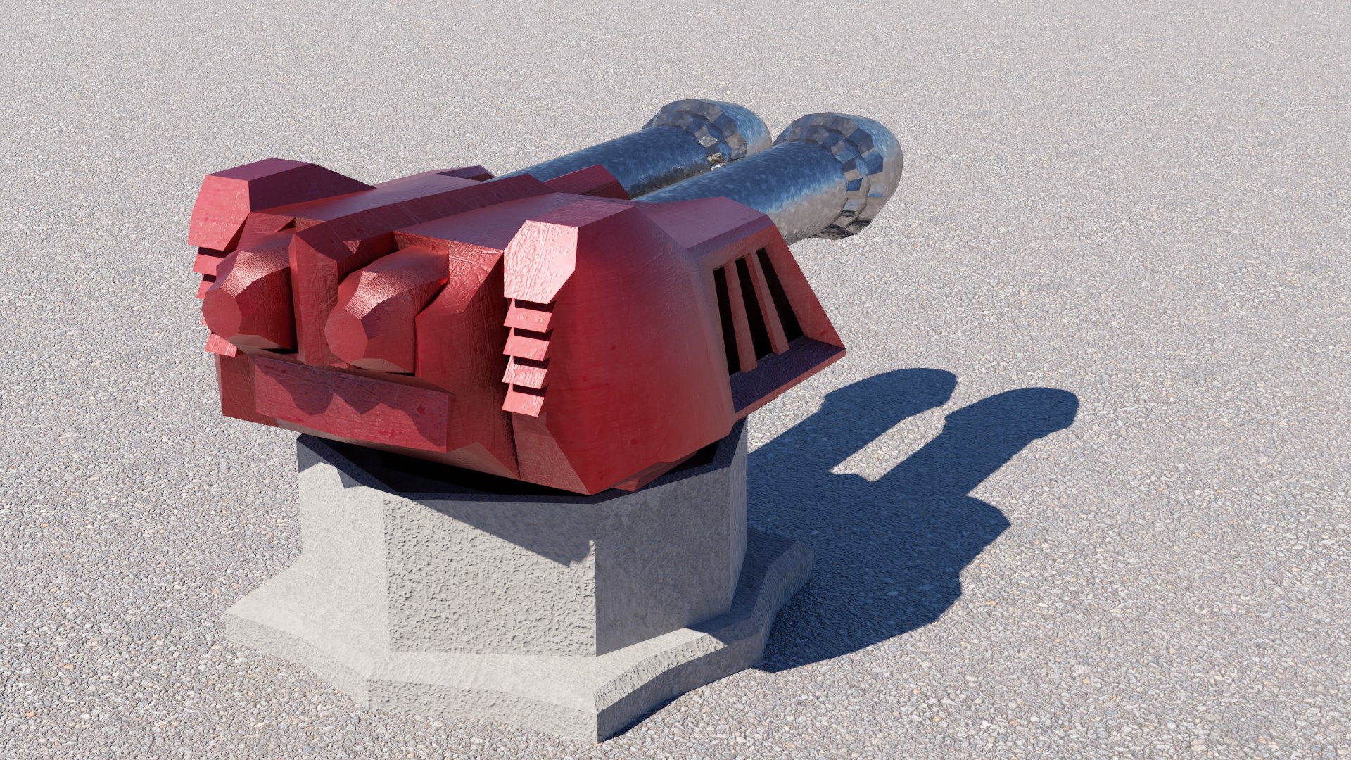 3D Heavy Canon Turret Model - TurboSquid 1653052