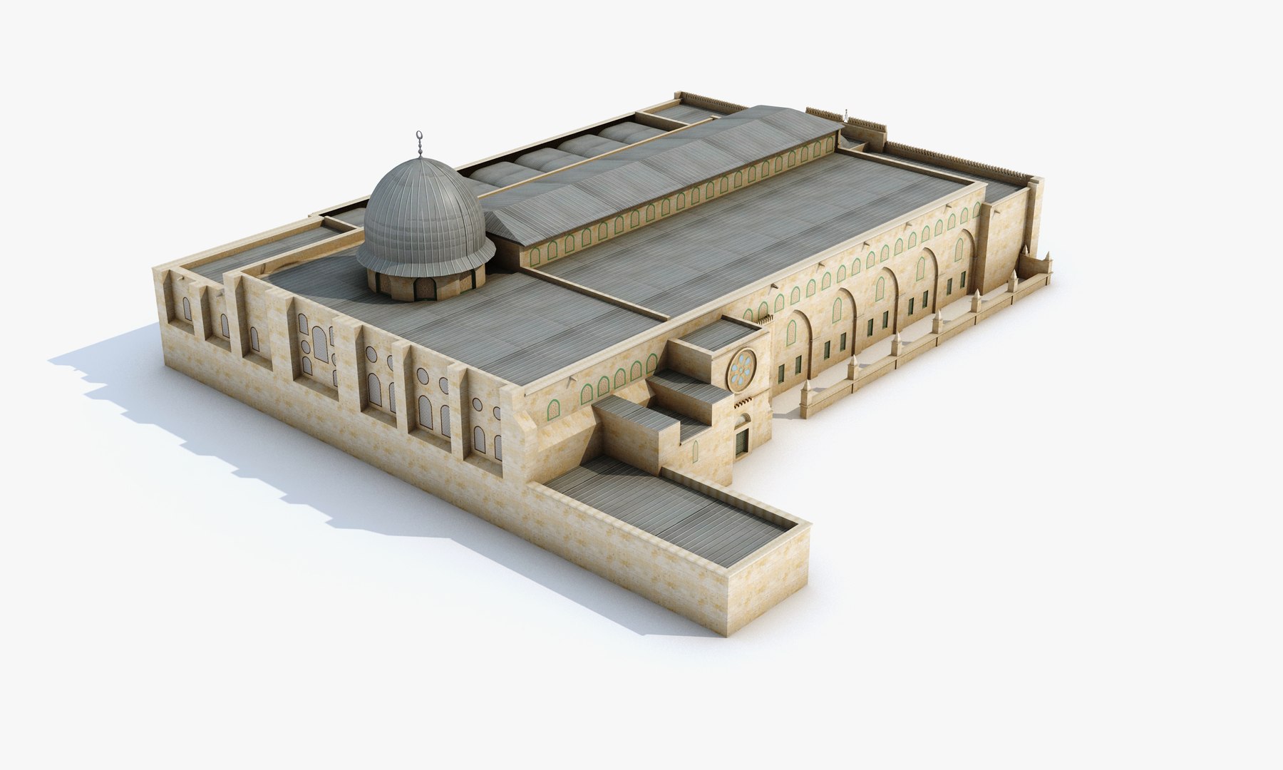 Al-Aqsa Mosque 3D Model - TurboSquid 1824979