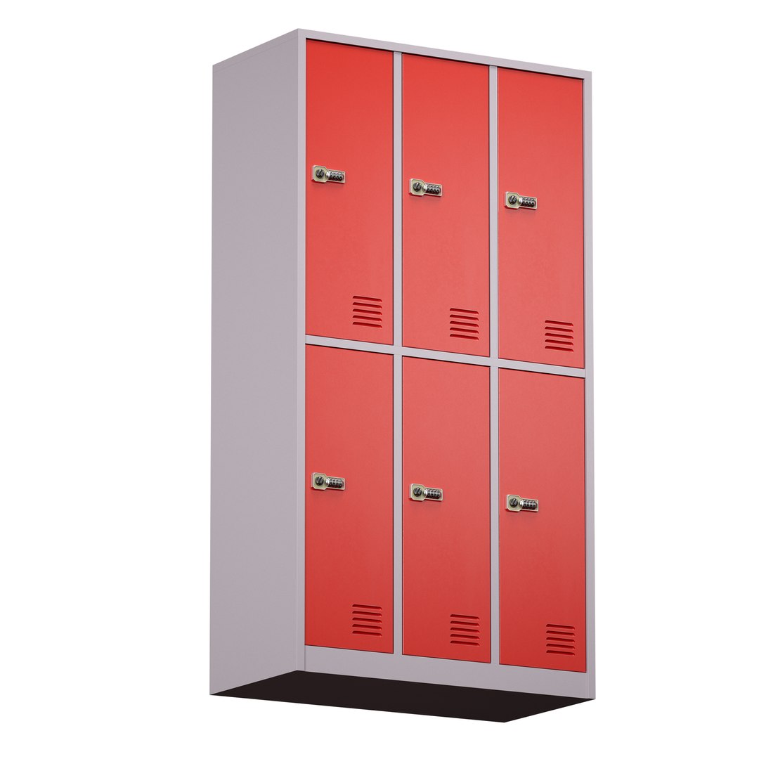 School Locker For Locker Room With Combination Lock 3D Model ...