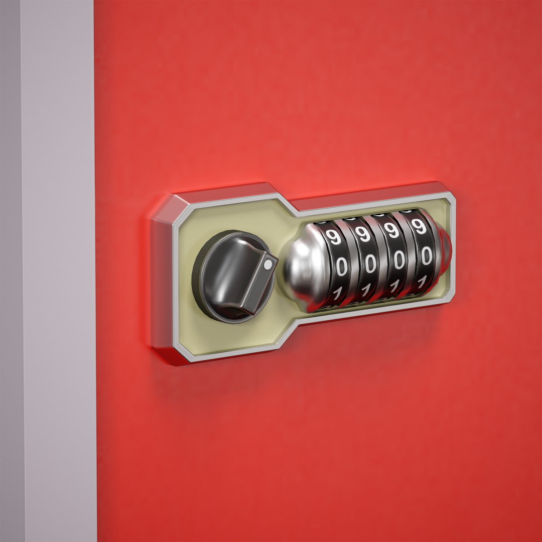 School Locker For Locker Room With Combination Lock 3D Model ...