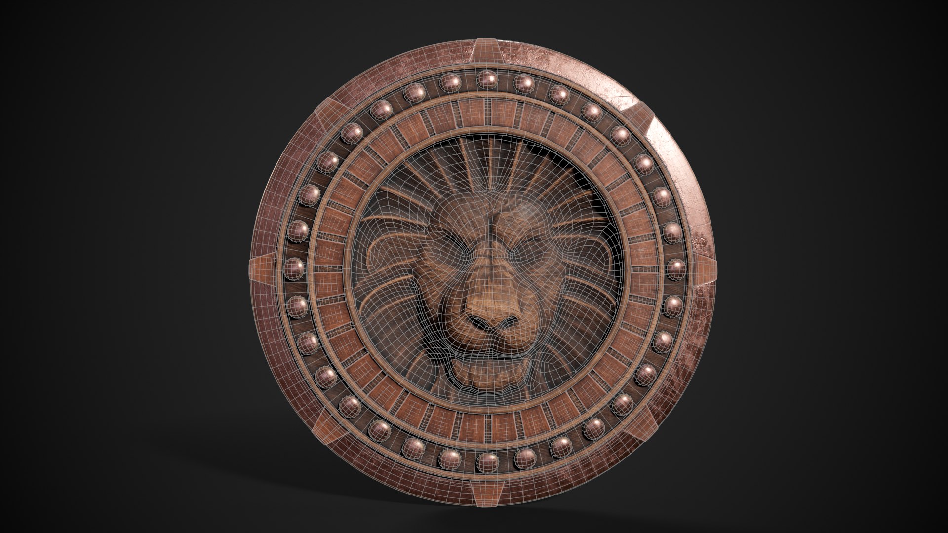 Lion Head Shield 3D Model - TurboSquid 1729567