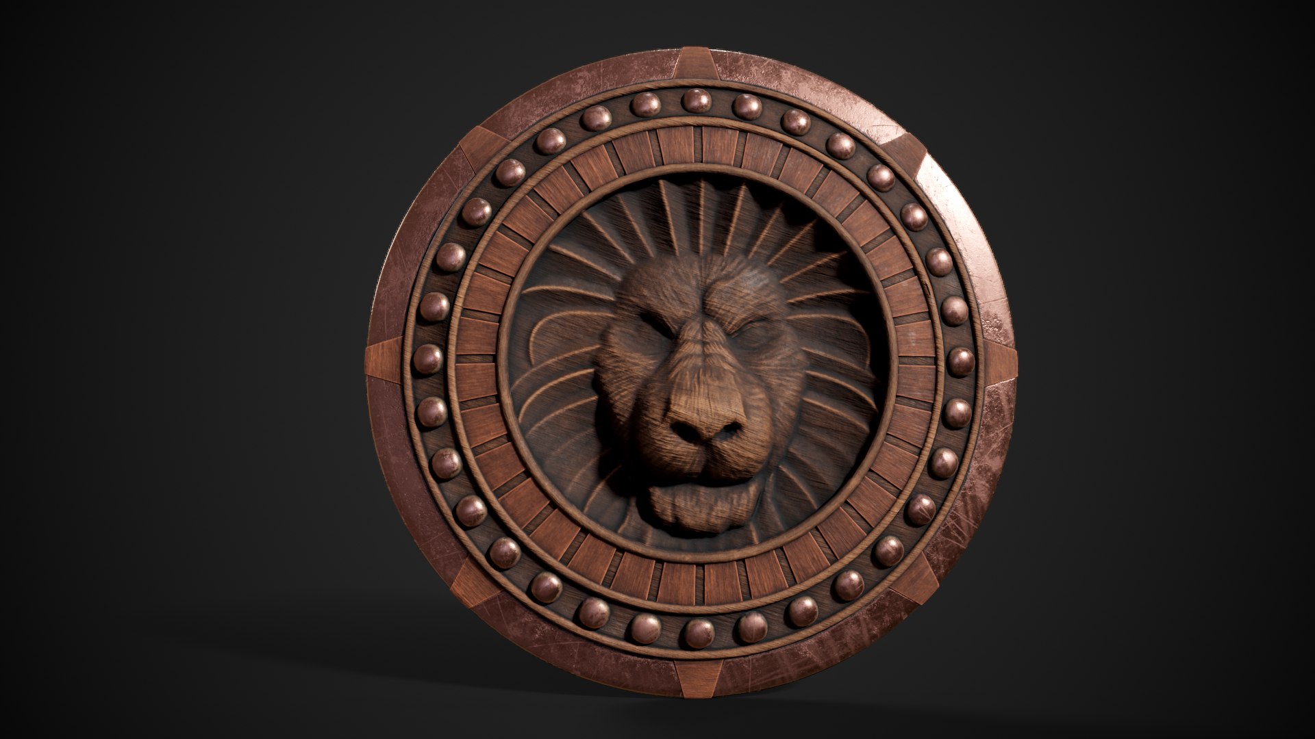 Lion Head Shield 3D Model - TurboSquid 1729567