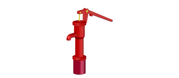3d model water hand pump