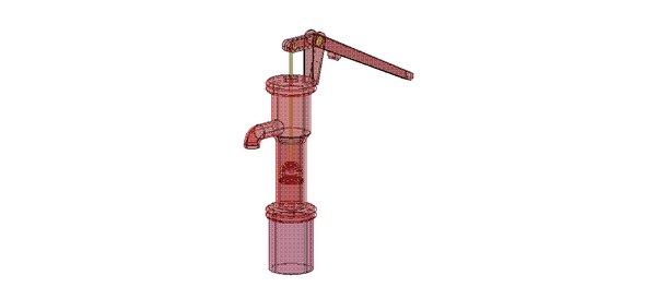 3d model water hand pump