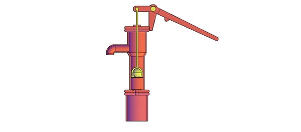3d model water hand pump