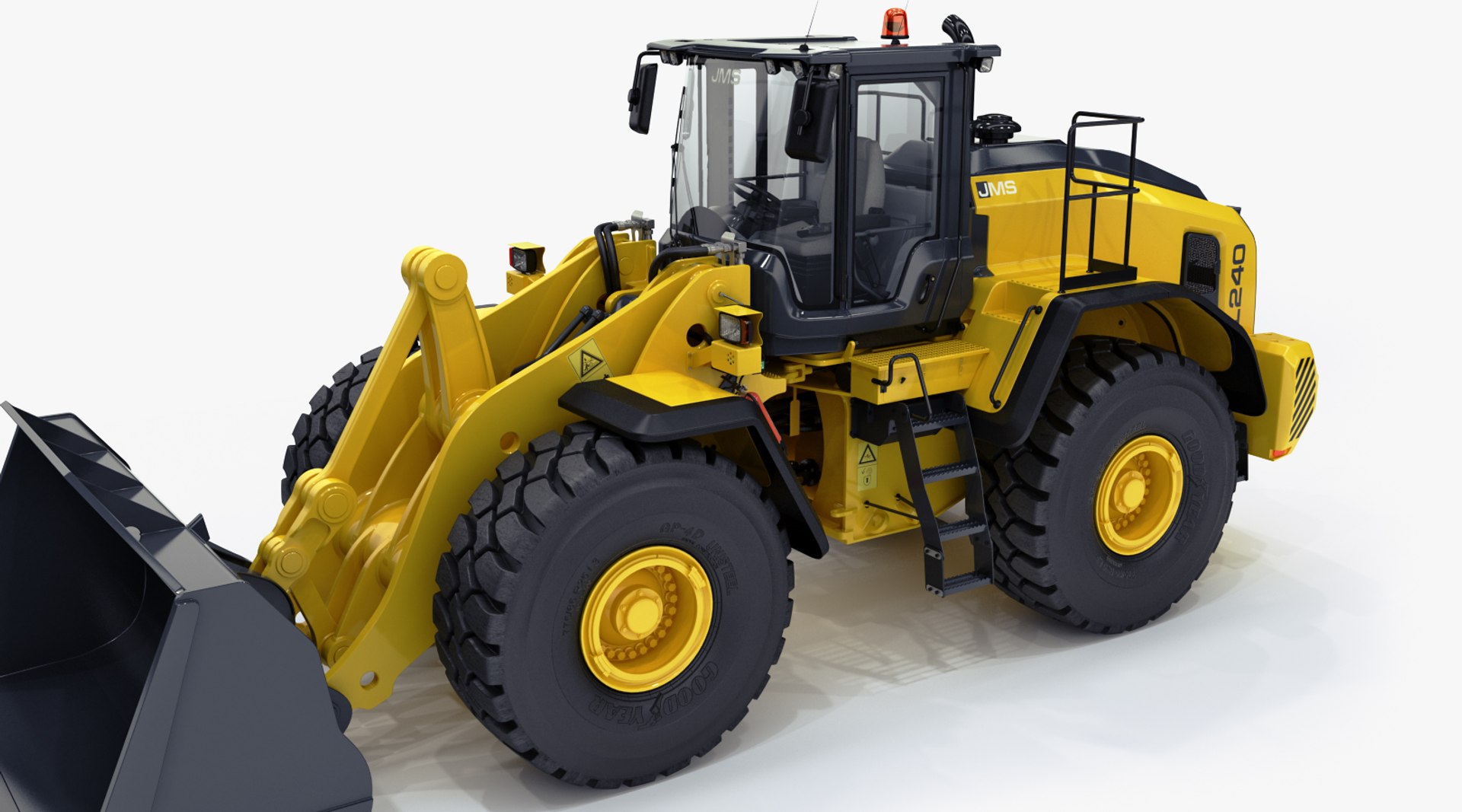 3d model wheel loader generic v1