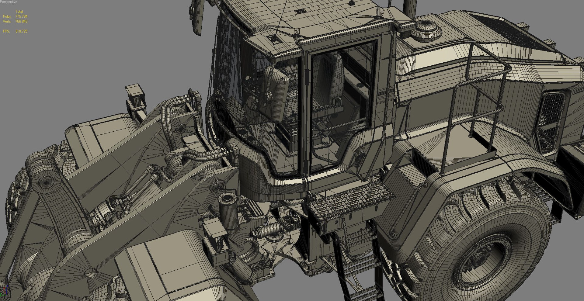 3d model wheel loader generic v1