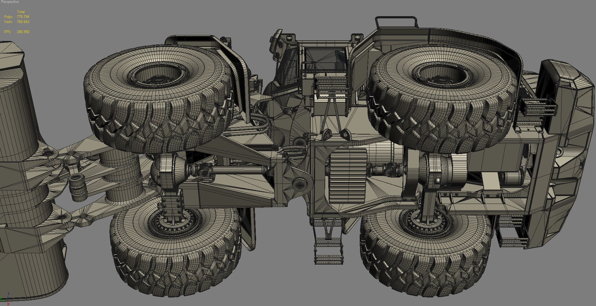 3d model wheel loader generic v1