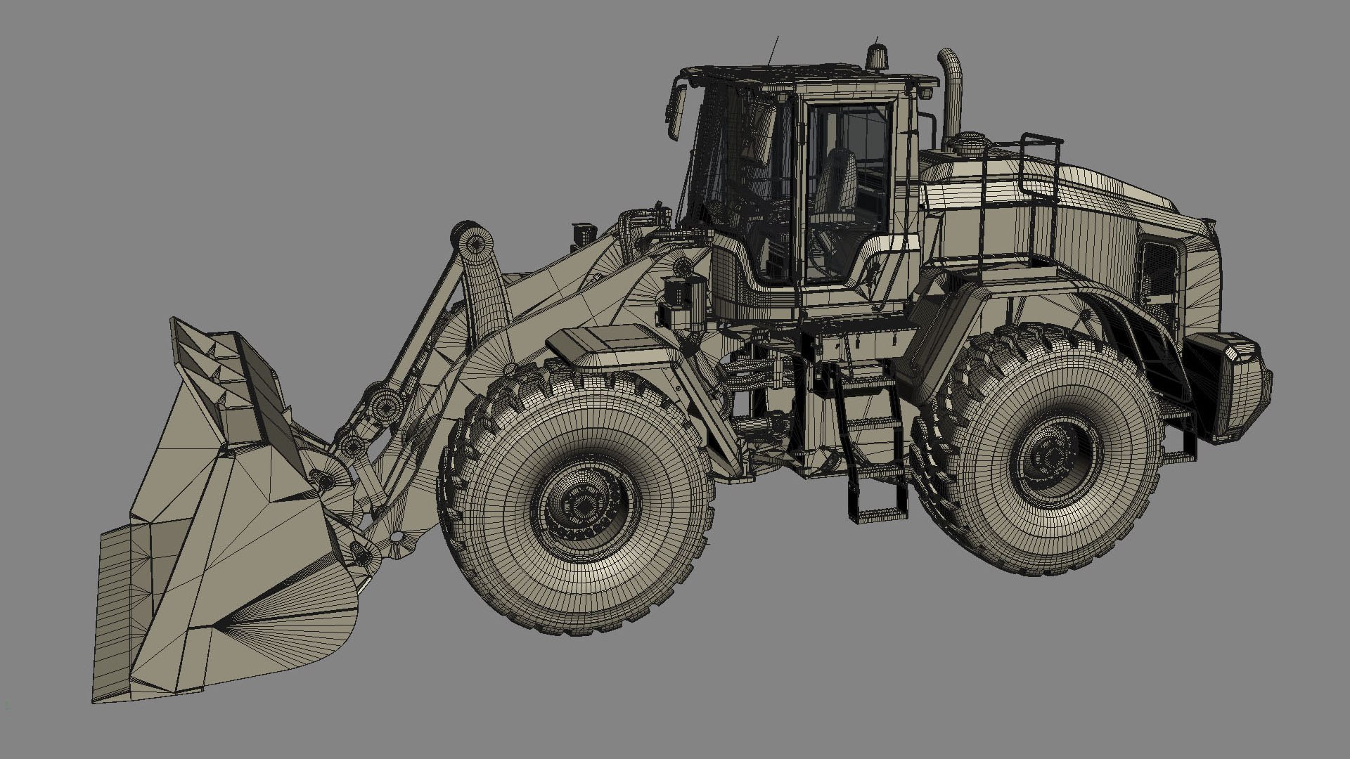 3d model wheel loader generic v1