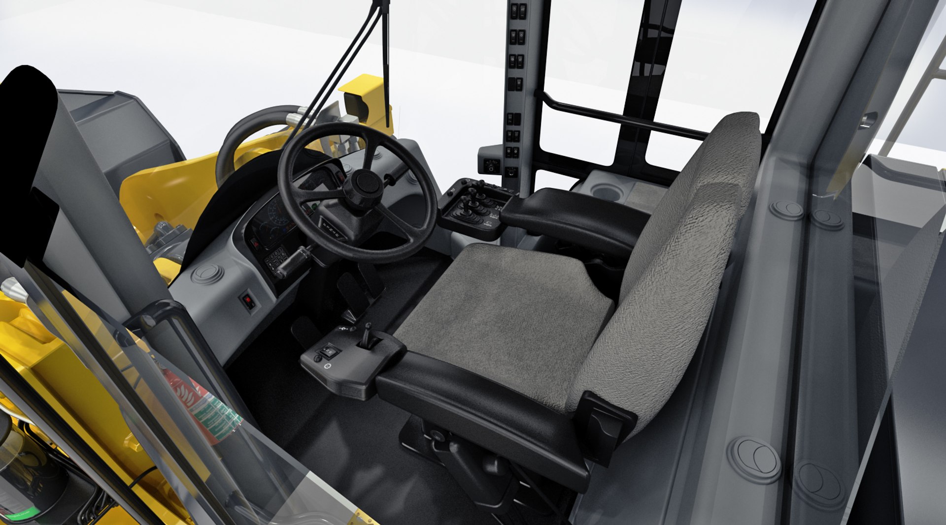 3d model wheel loader generic v1