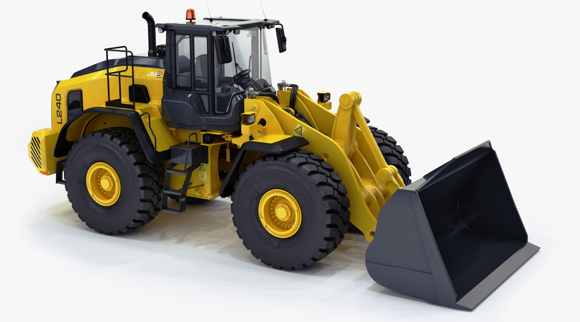 3d model wheel loader generic v1