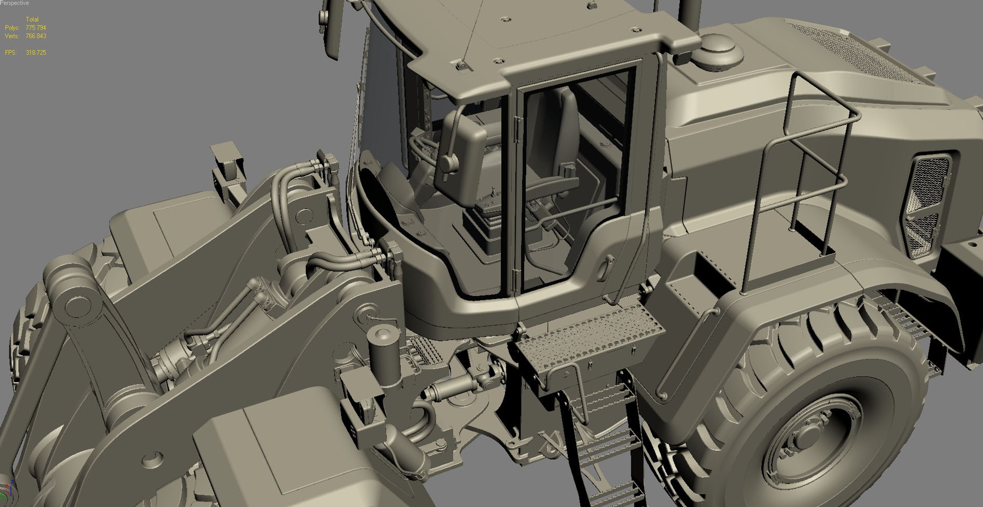 3d model wheel loader generic v1