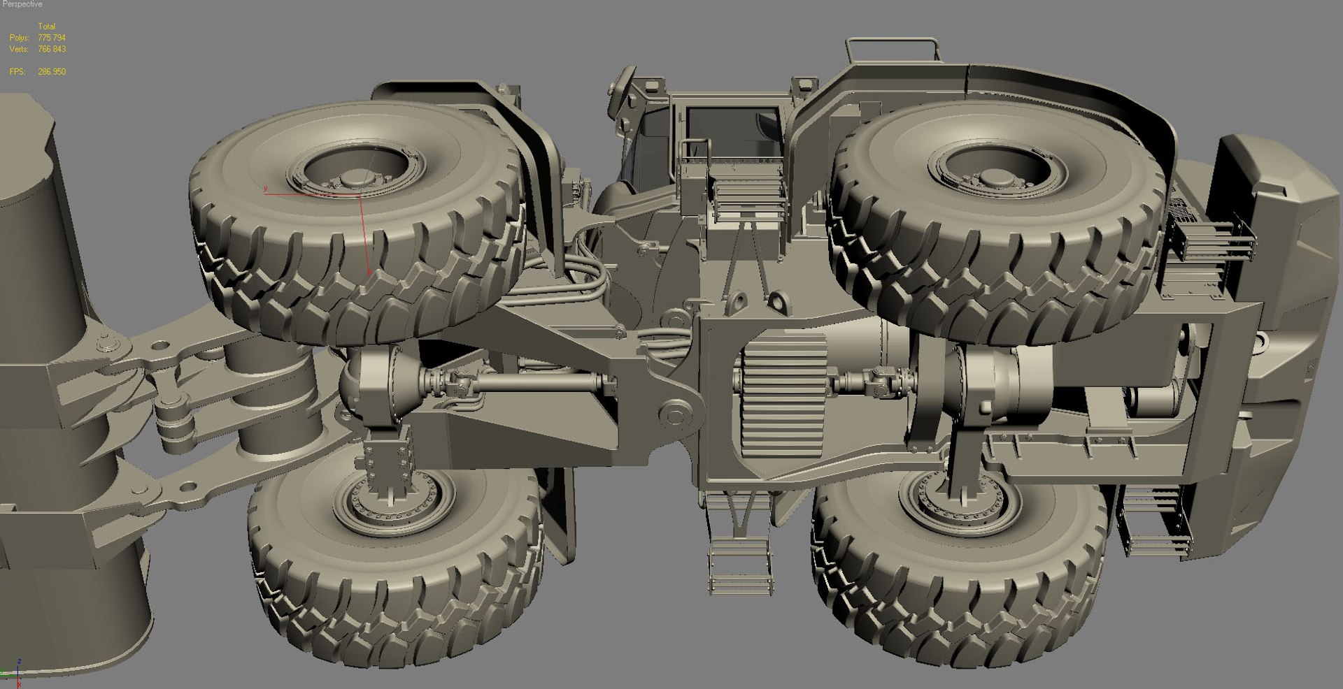 3d model wheel loader generic v1