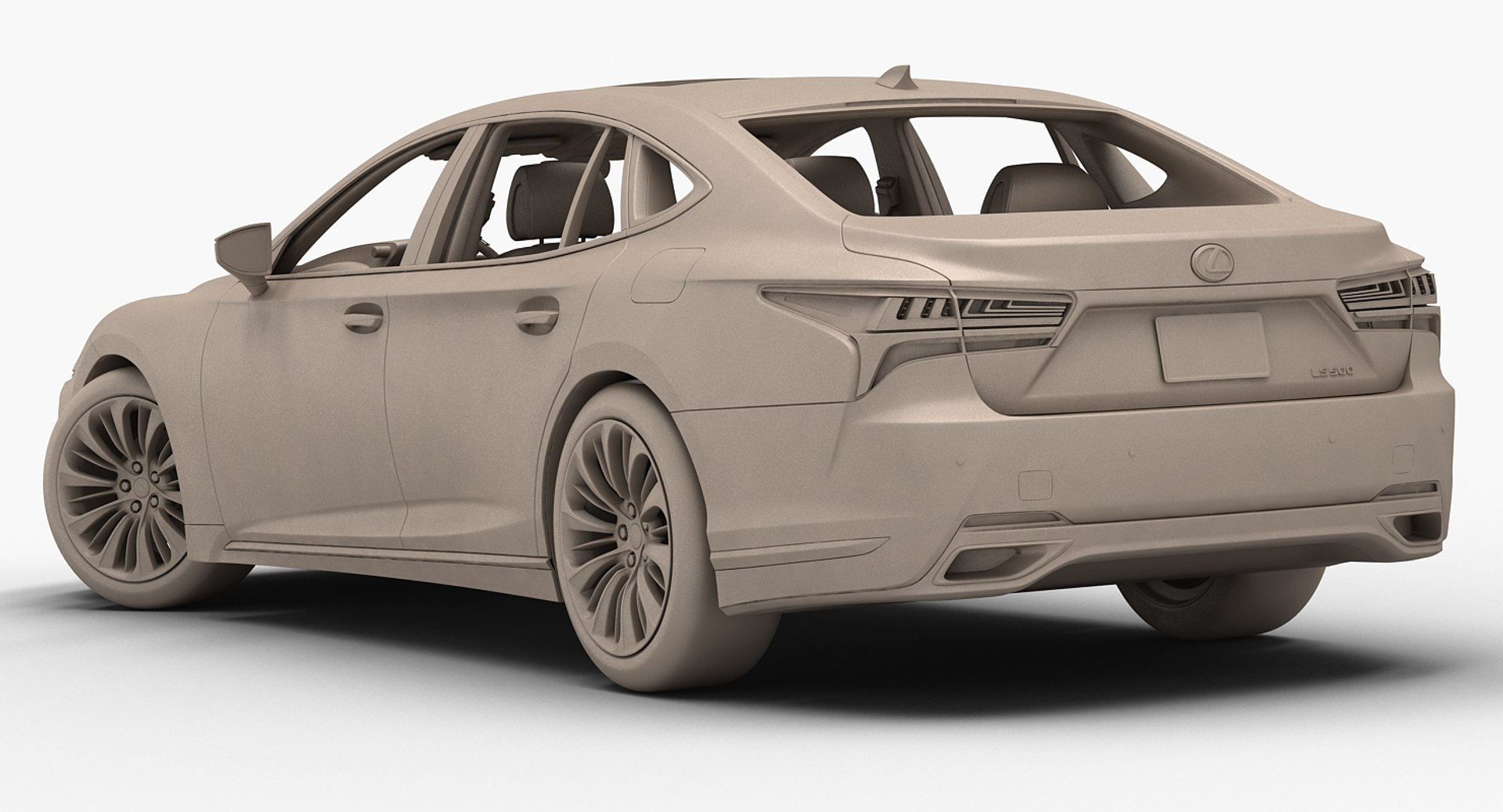 2018 lexus ls 500 3D model - TurboSquid 1159433