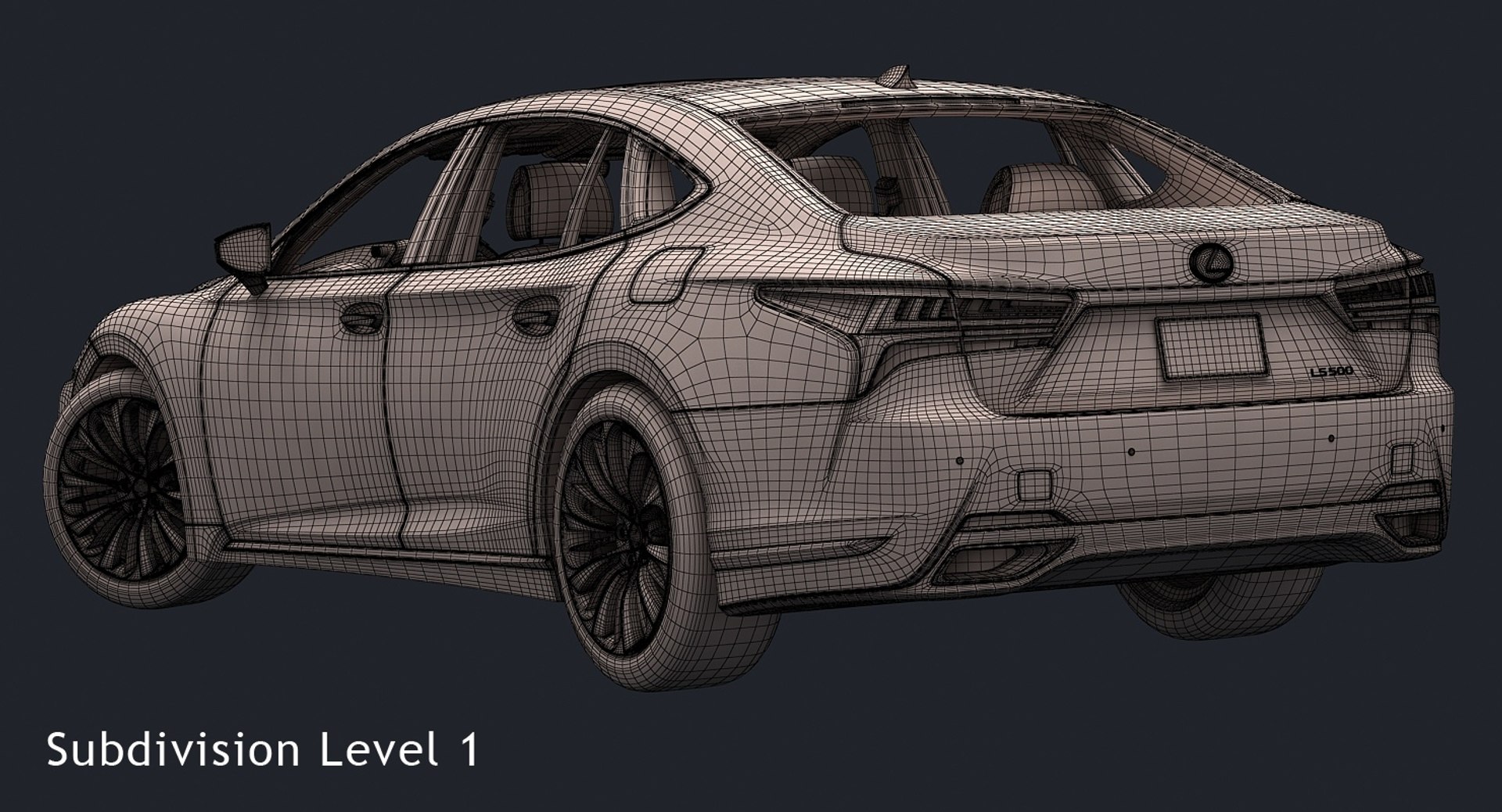 2018 lexus ls 500 3D model - TurboSquid 1159433