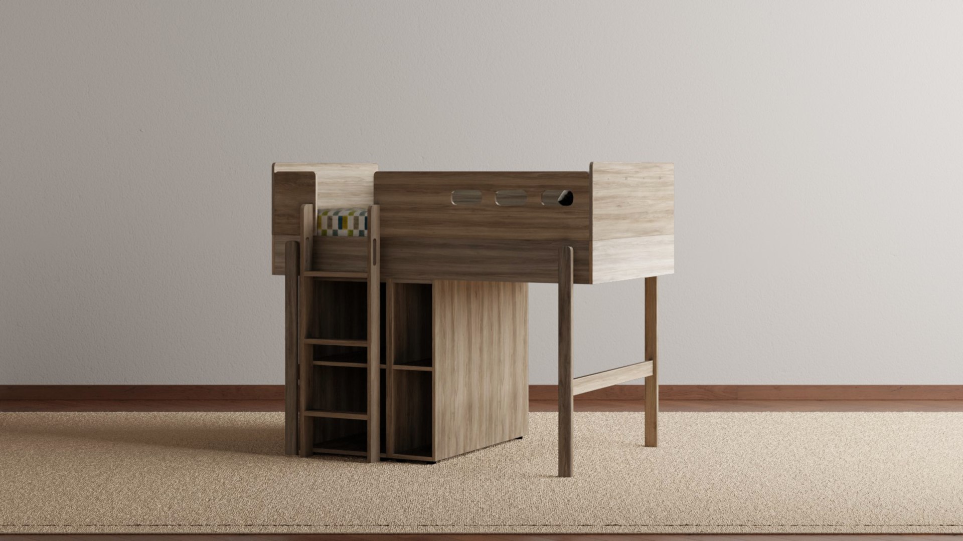 3D Model Blaire Bunk Bed - TurboSquid 2223281