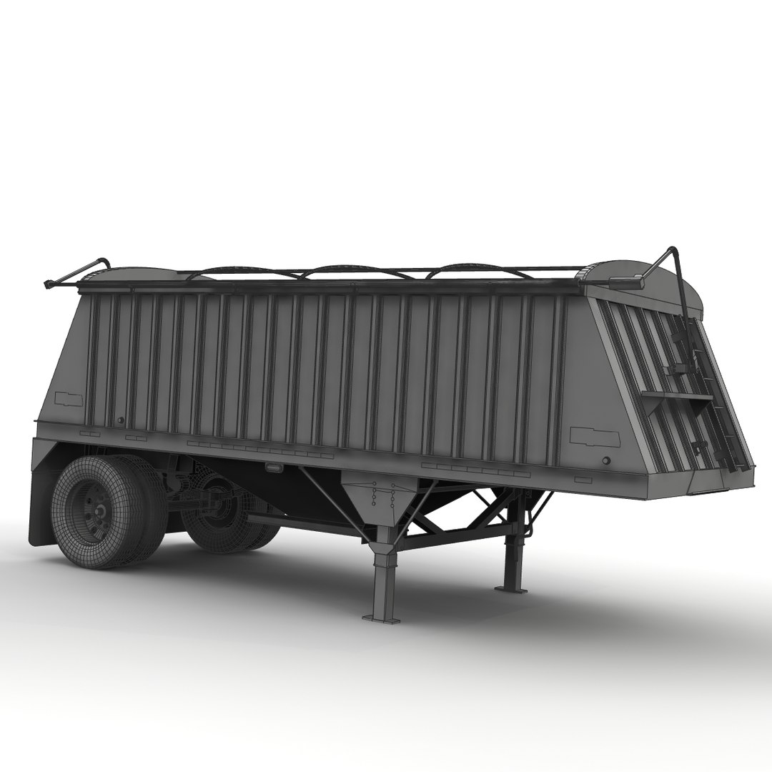 3d Dakota Grain Pup Trailer Model