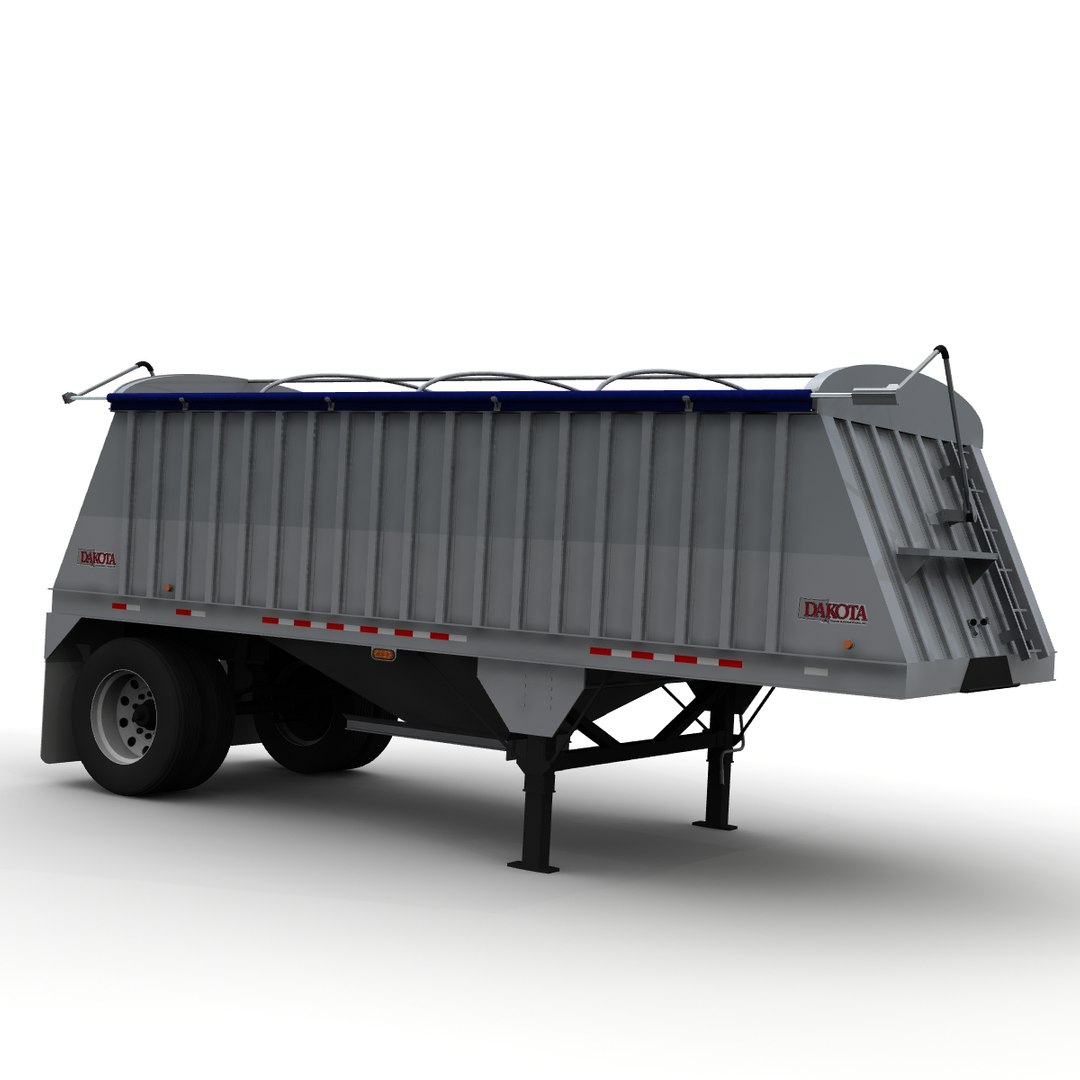 3d Dakota Grain Pup Trailer Model