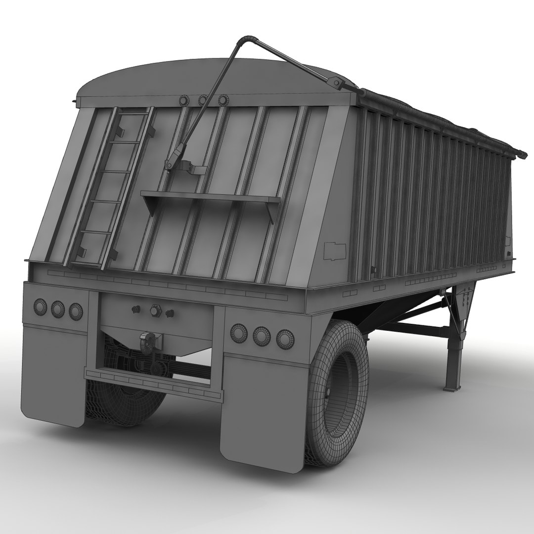 3d Dakota Grain Pup Trailer Model