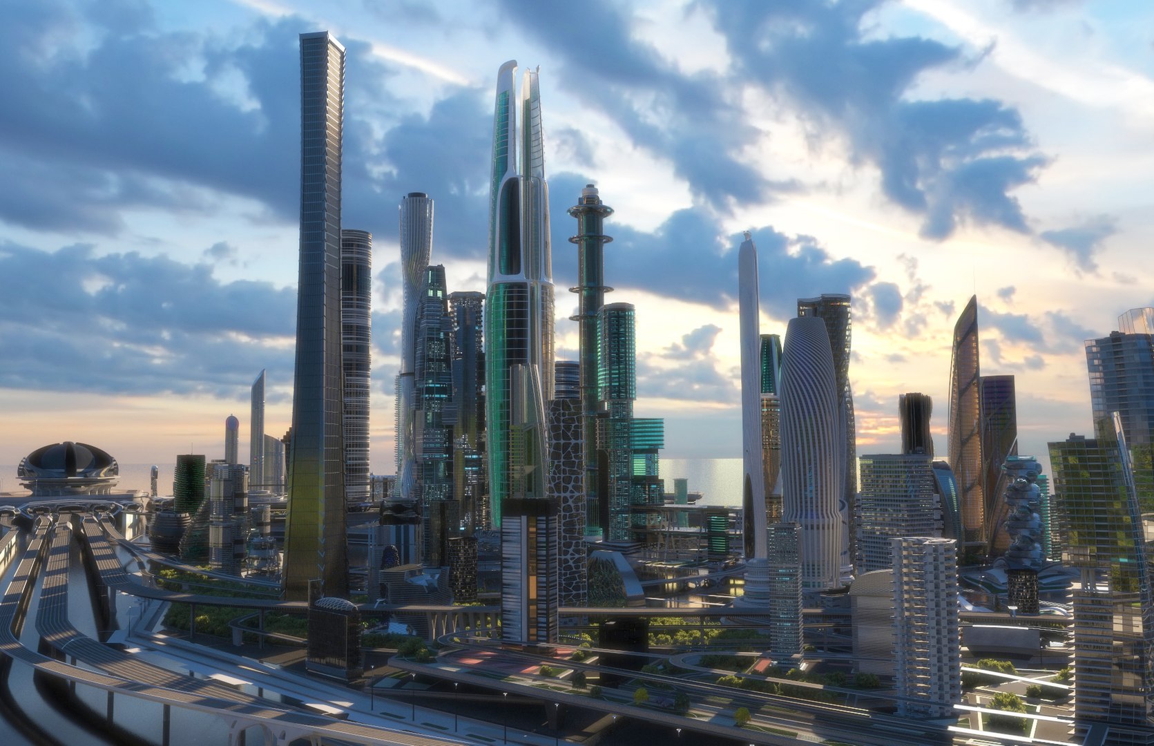 Central Business District City Architecture Model - TurboSquid 1259568