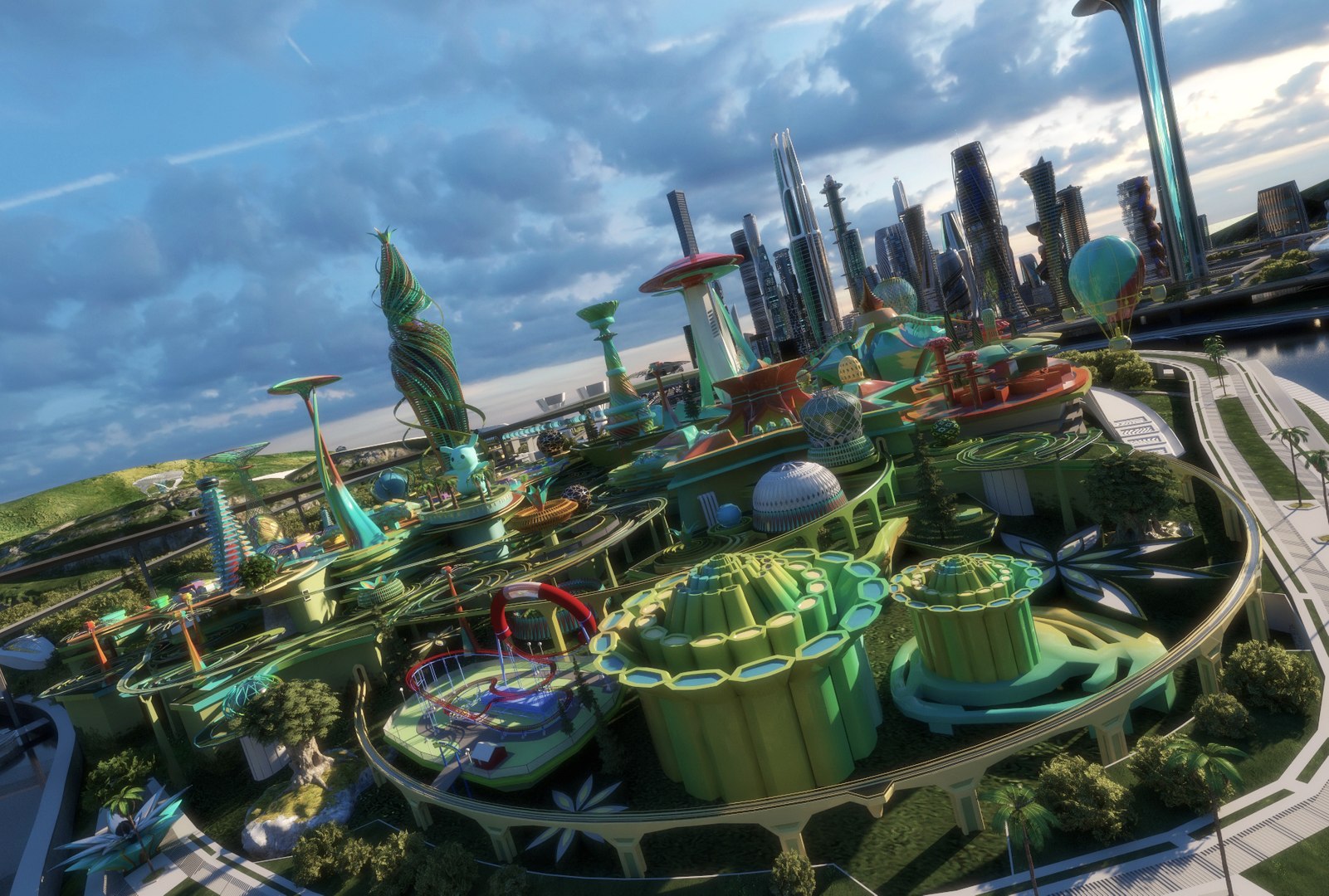 Central Business District City Architecture Model - TurboSquid 1259568