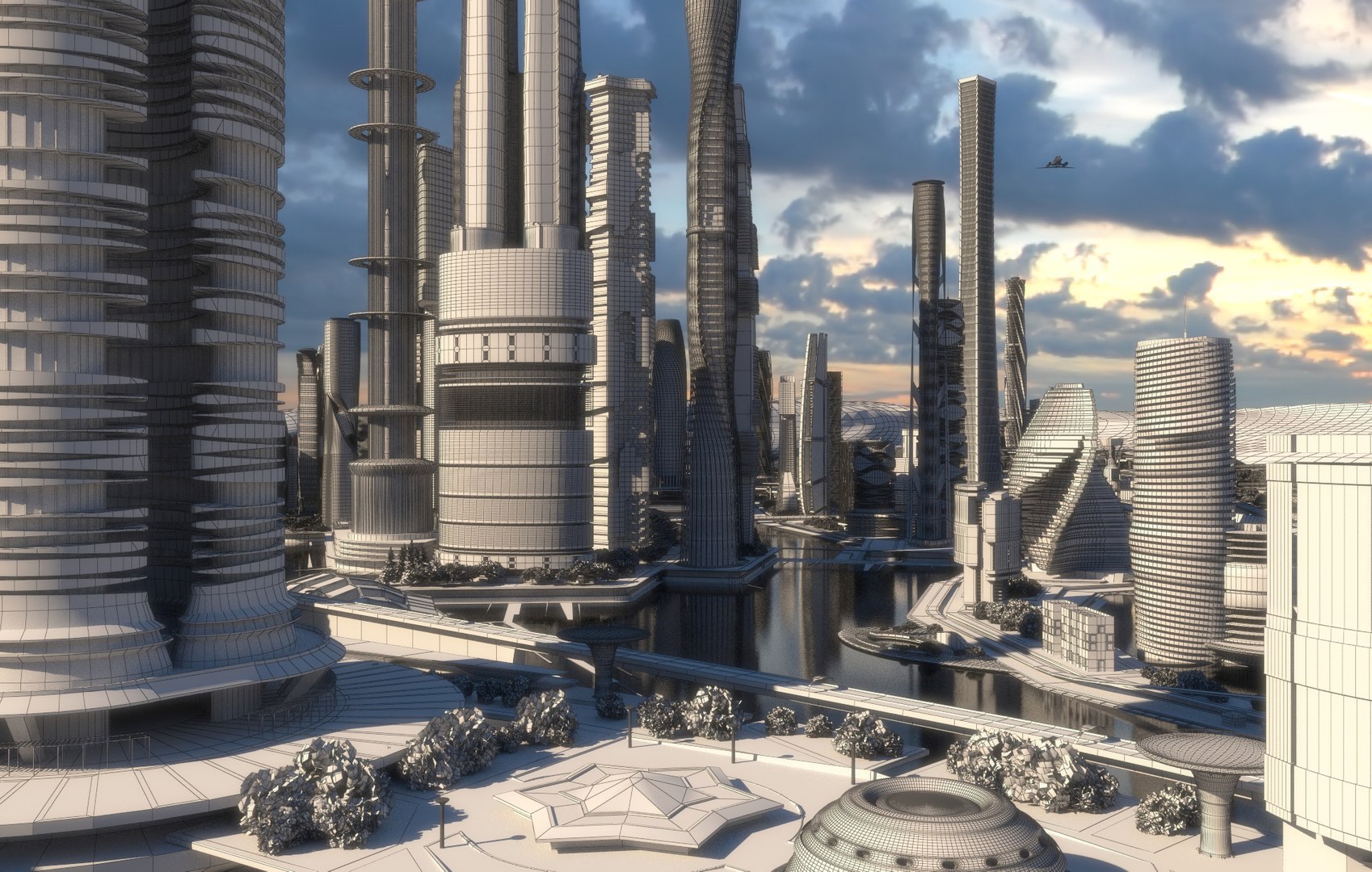 Central Business District City Architecture Model - TurboSquid 1259568
