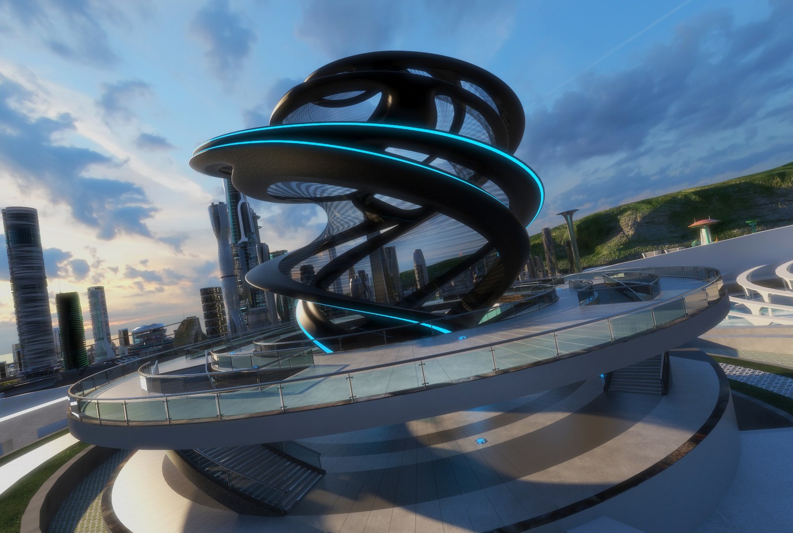 Central Business District City Architecture Model - TurboSquid 1259568