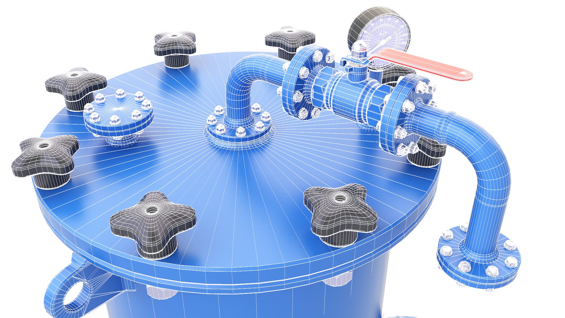 Industrial Vessel Pressure 3D Model - TurboSquid 1702027