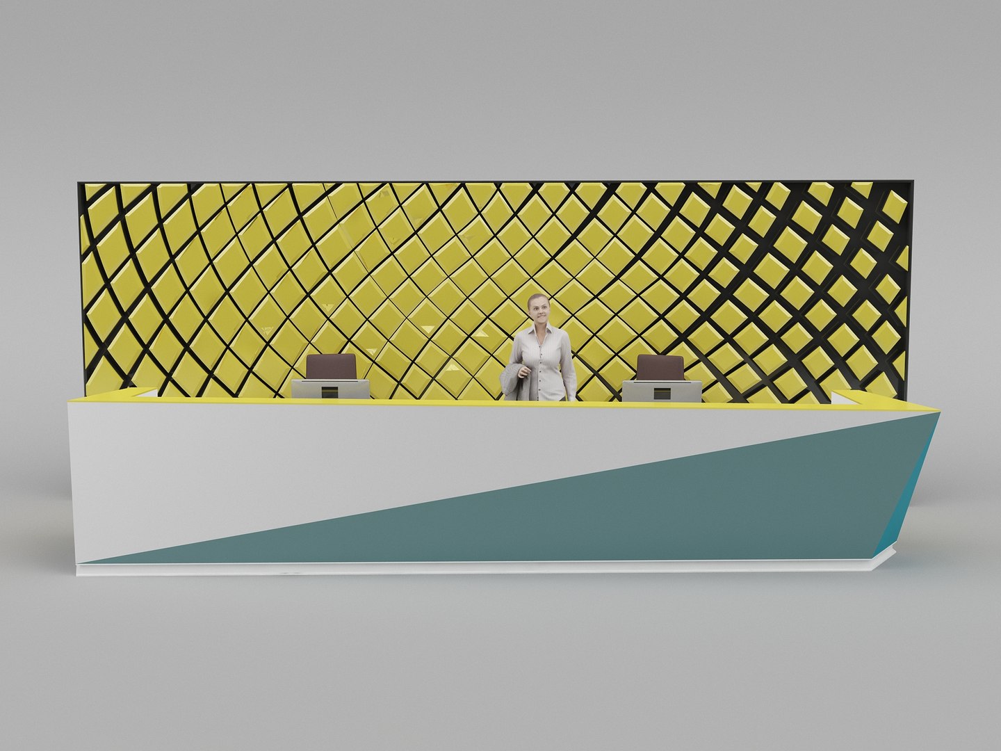 modelo 3d Reception Desk - 008 - TurboSquid 1987983