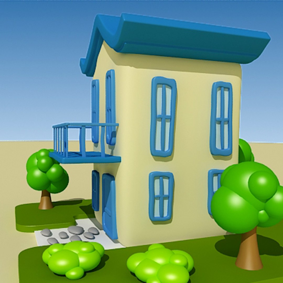 3d cartoon home model