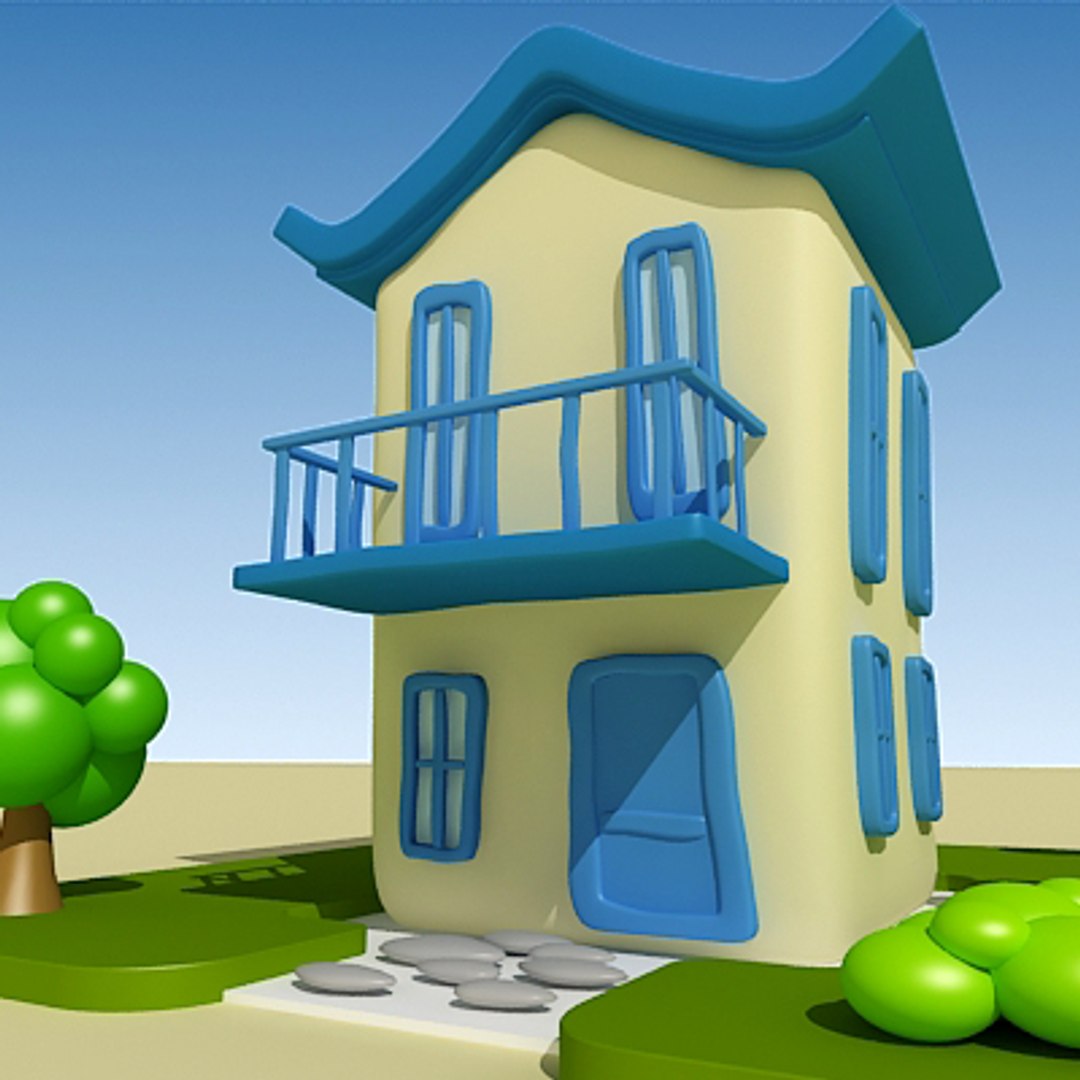 3d cartoon home model