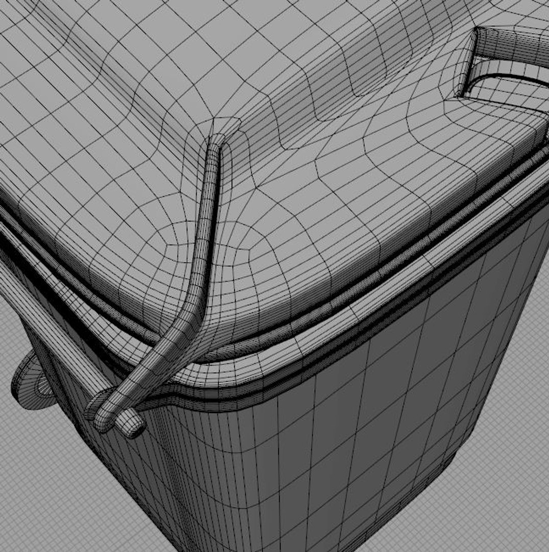 Plastic Trash Bin 3d Model