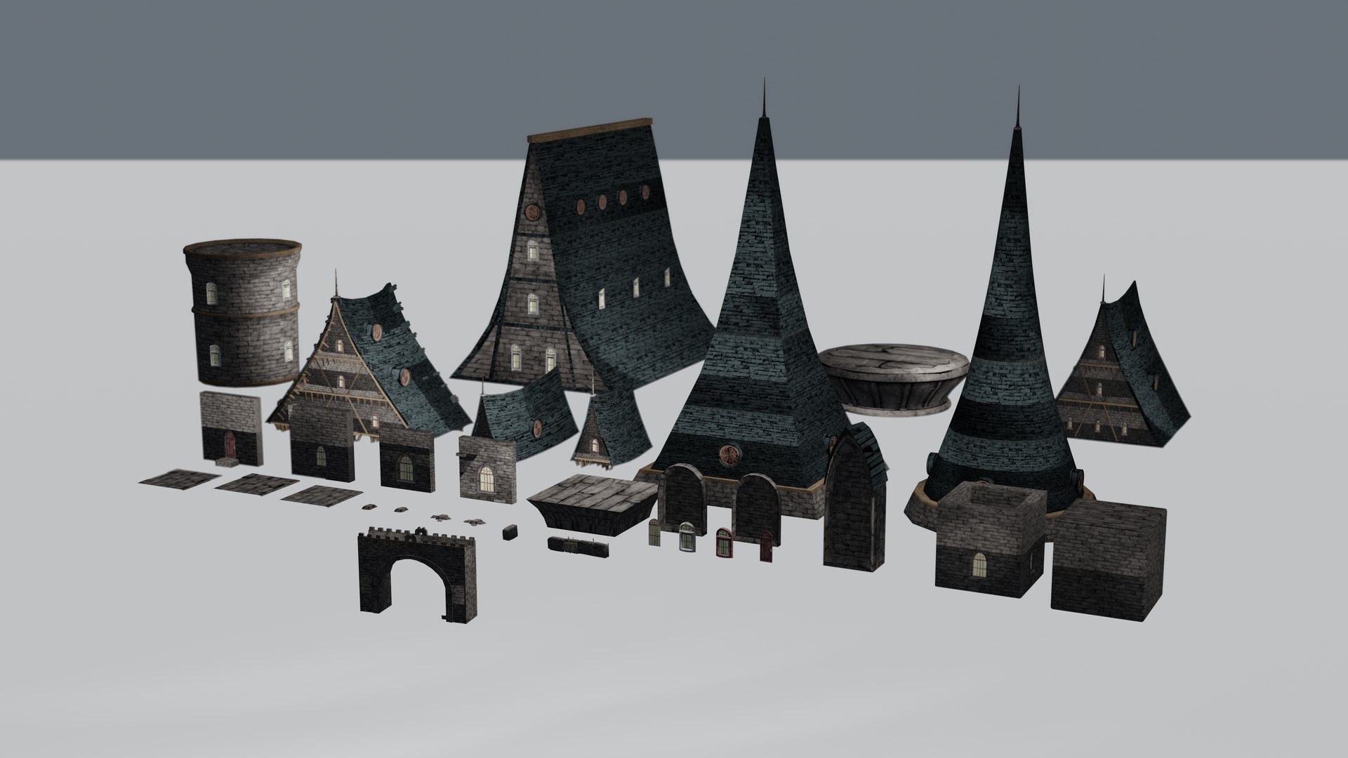 Stylized Castle Modular Pack By Arti 3D Model - TurboSquid 2107390