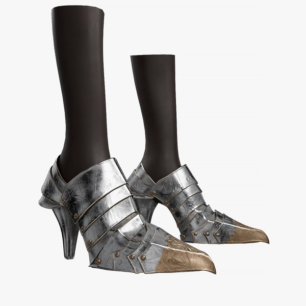 3D Female Knigt Foot Armor MidPoly model - TurboSquid 2034163