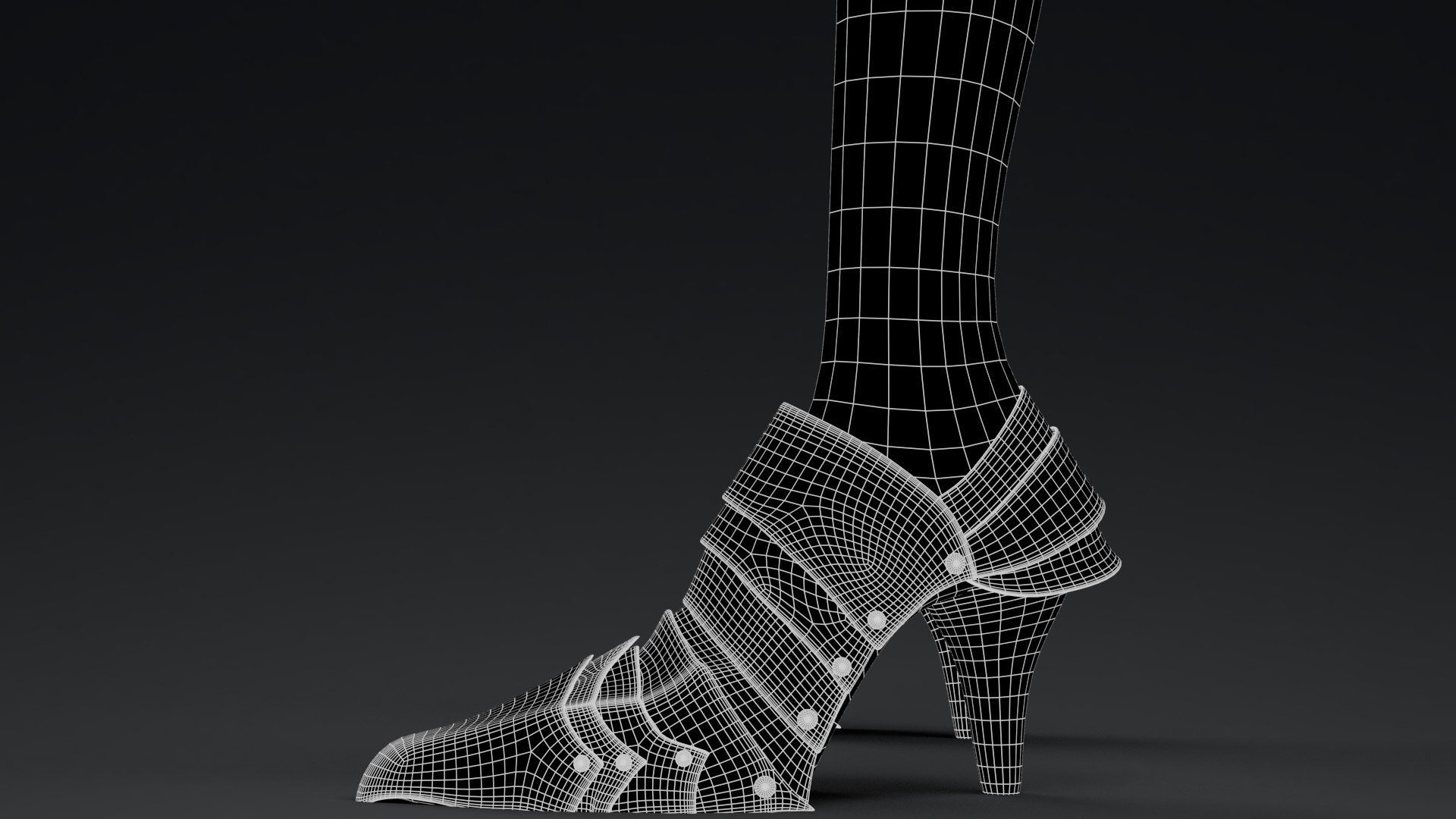 3D Female Knigt Foot Armor MidPoly Model - TurboSquid 2034163