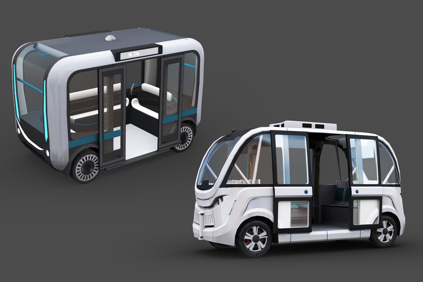 3D E-Shuttle With Interior Pack 1 - TurboSquid 2217066