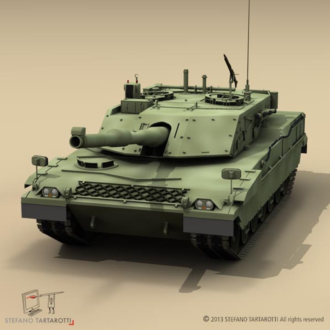 3d Model Ariete Battle Tank