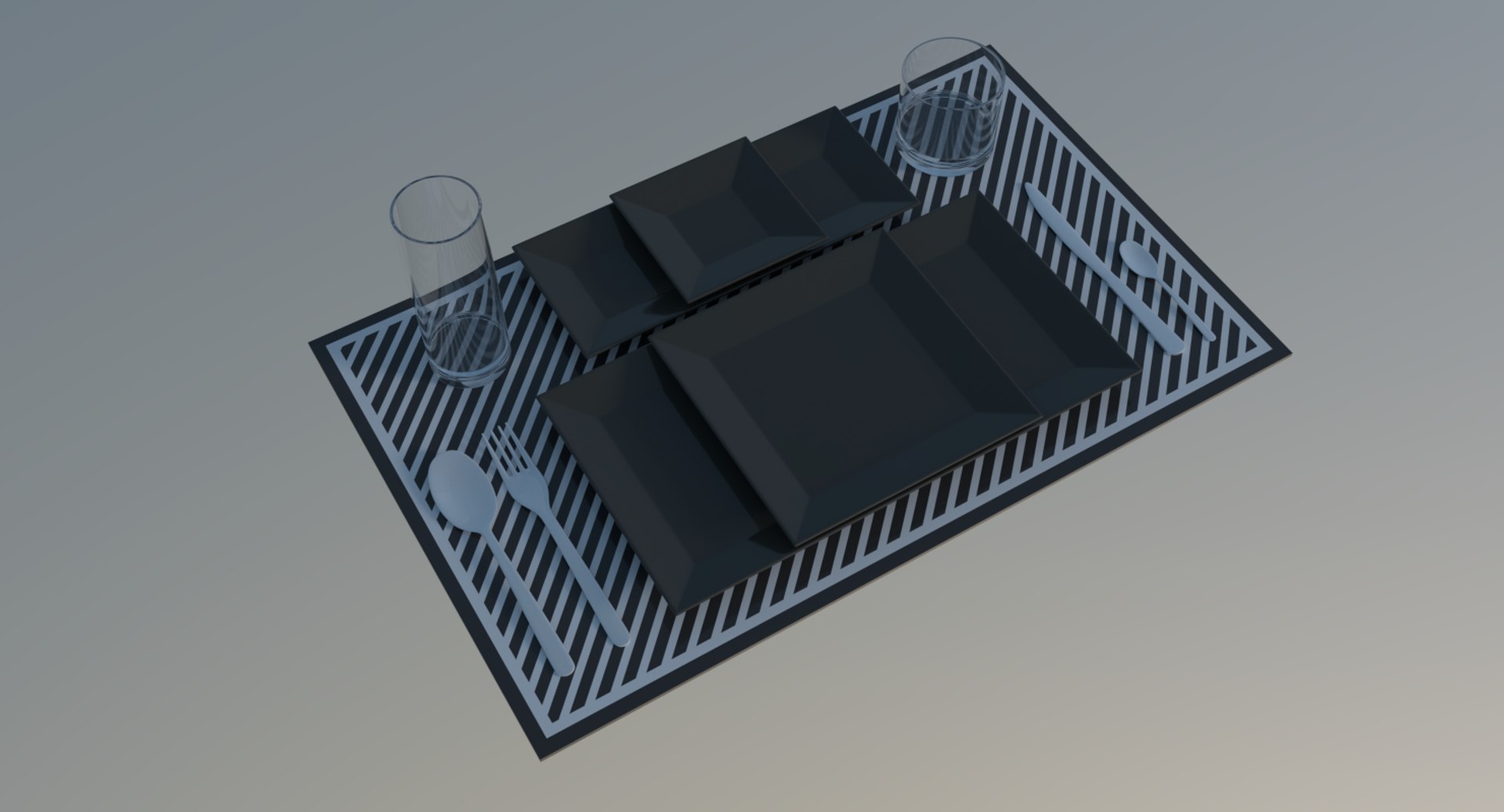 Place Setting 3D Model - TurboSquid 1179318