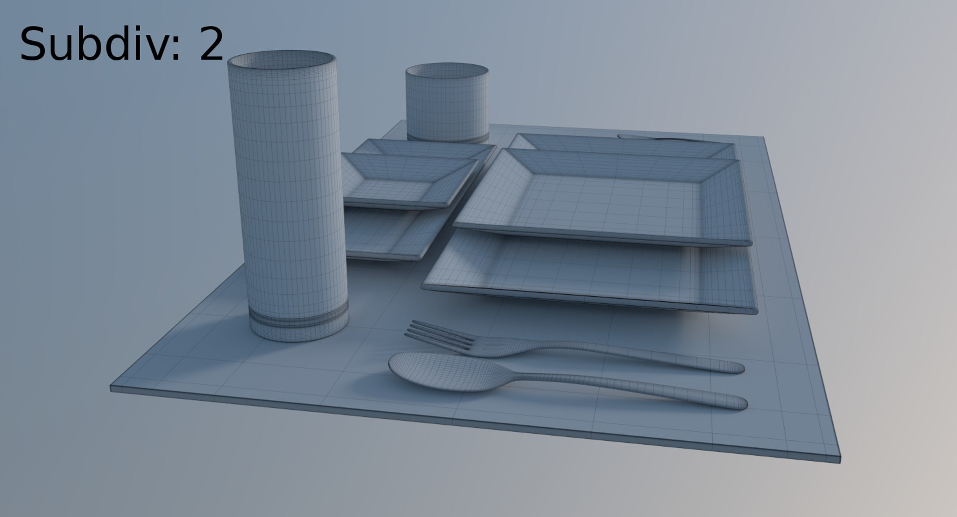 Place Setting 3D Model - TurboSquid 1179318