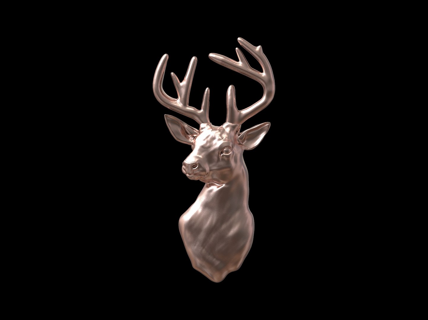 3D Deer Head Bas Relief 3D Print Model Model - TurboSquid 1876213