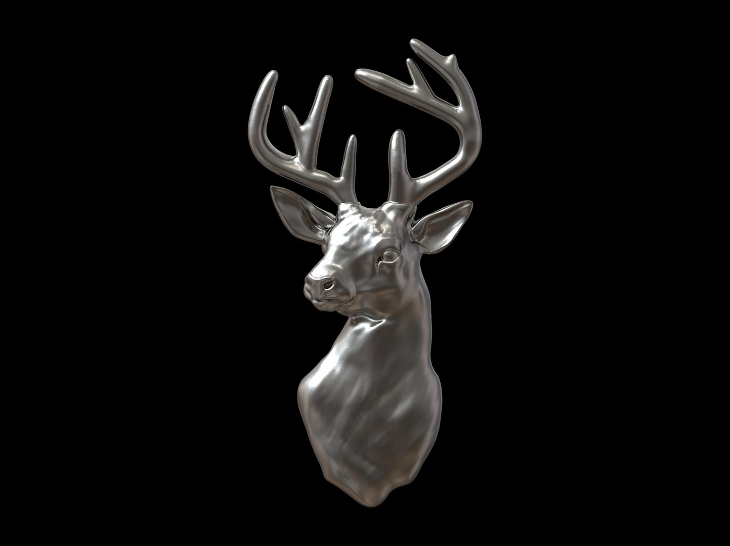 3D Deer Head Bas Relief 3D Print Model Model - TurboSquid 1876213