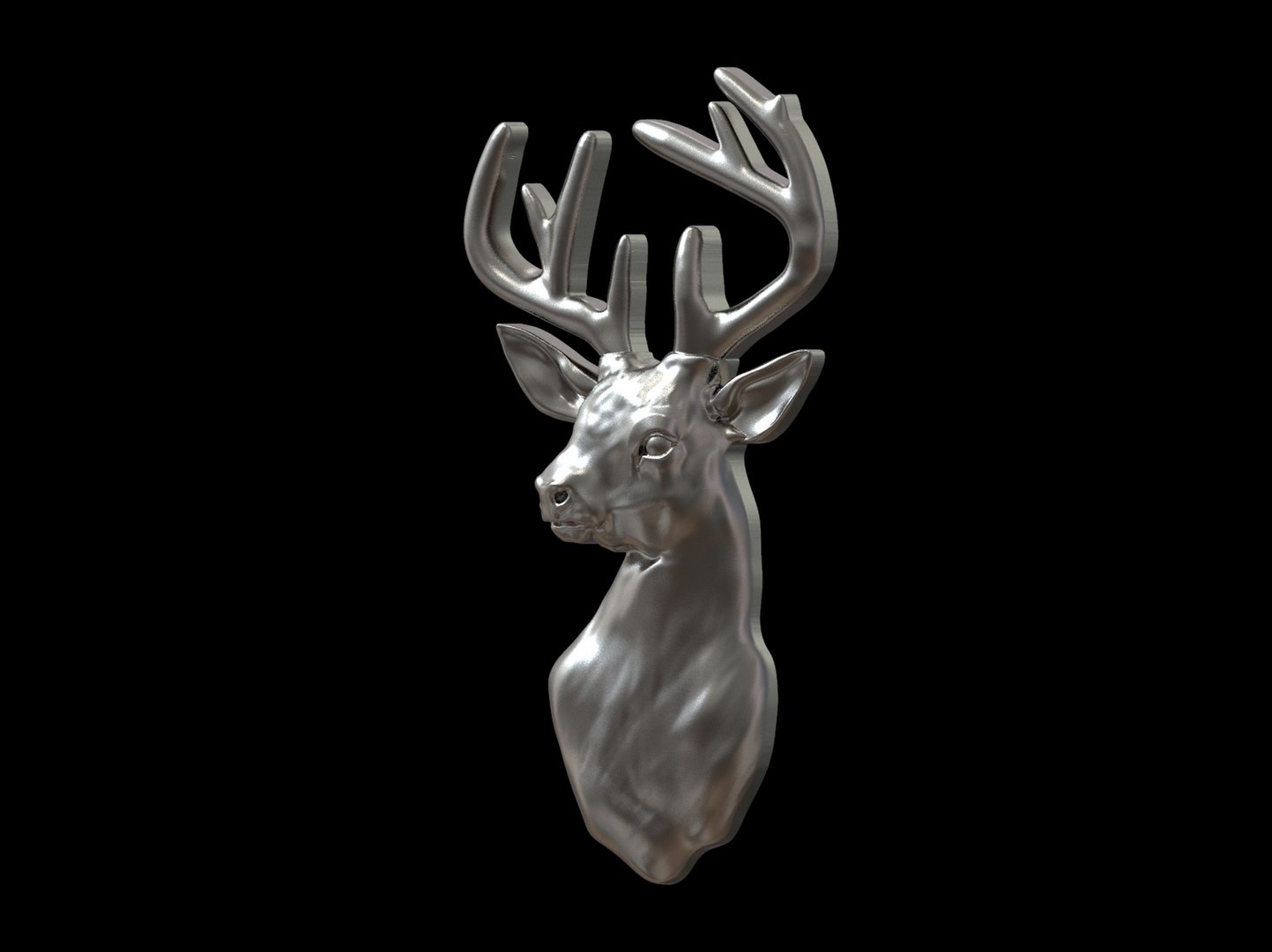 3D Deer Head Bas Relief 3D Print Model Model - TurboSquid 1876213