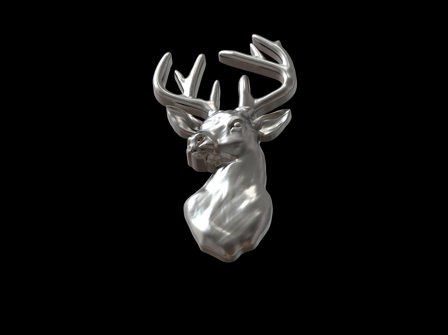 3D Deer Head Bas Relief 3D Print Model Model - TurboSquid 1876213